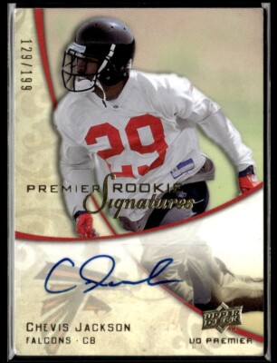 2008 Upper Deck Premier Chevis Jackson Rookie Auto 129/199 Atlanta ...