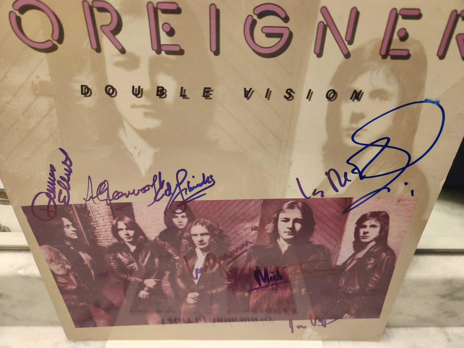 Autographed Foreigner Double Vision Album/7 Sigs...Wow...Full JSA ...