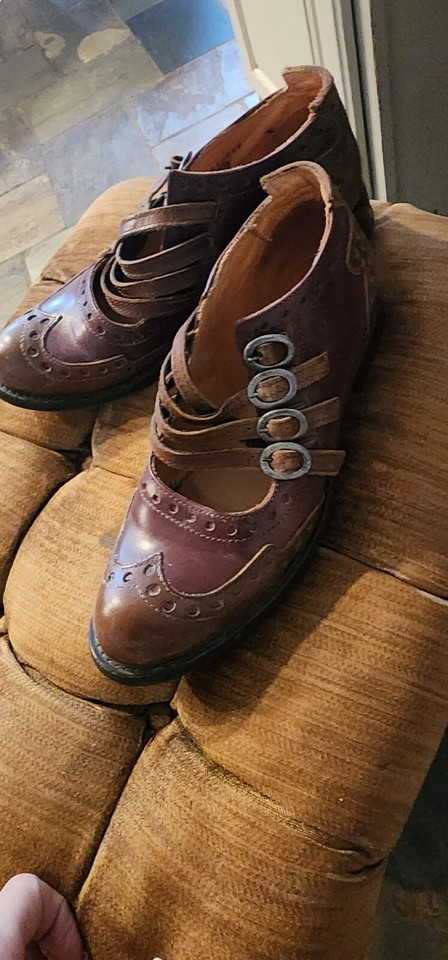 John Fluevog Adrian Alli four buckle wingtip brogue mary jane shoes ...