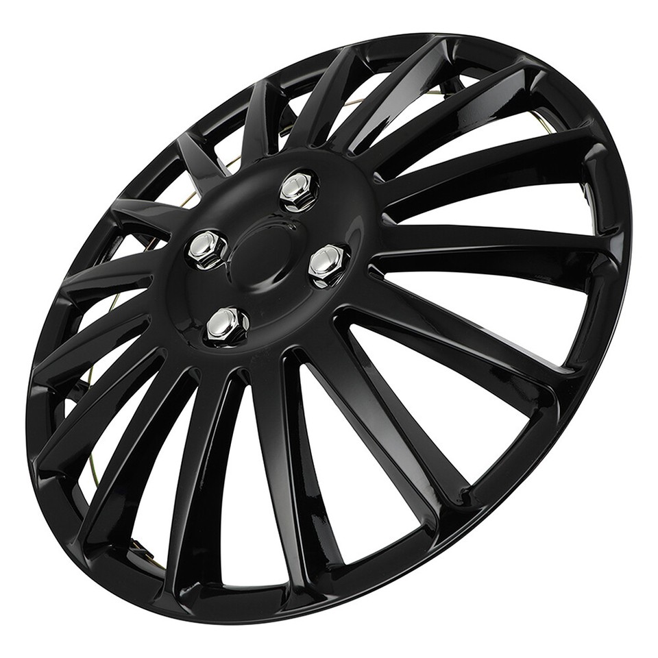 4x 16 inch Hub Caps PP Tire & Rim Covers Black Cover Kit Fits All Makes ...