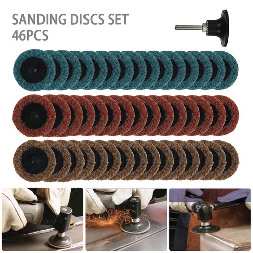 46X 2" Sanding Discs Set with Holder Die Grinder Quick Change Fine ...
