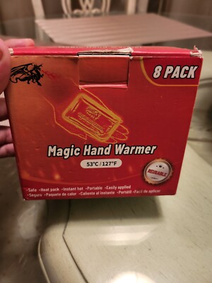 Magic Hand Warmer 53 C/127 F. Outdoor 8 Pack. REUSABLE. | eBay