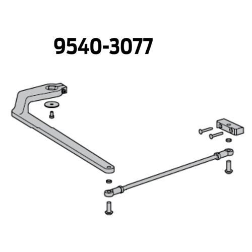 LCN 9540-3077 RH ANCLR Door Closer Arms Satin Aluminum Clear Anodized ...