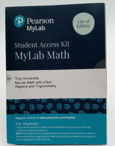 Pearson MyLab Math Student Access Kit: Algebra & Trigonometry TROY ...