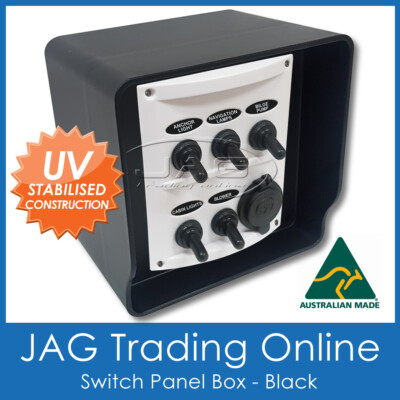 BLACK SWITCH PANEL MOUNTING BOX - Housing Surround Enclosure Boat ...
