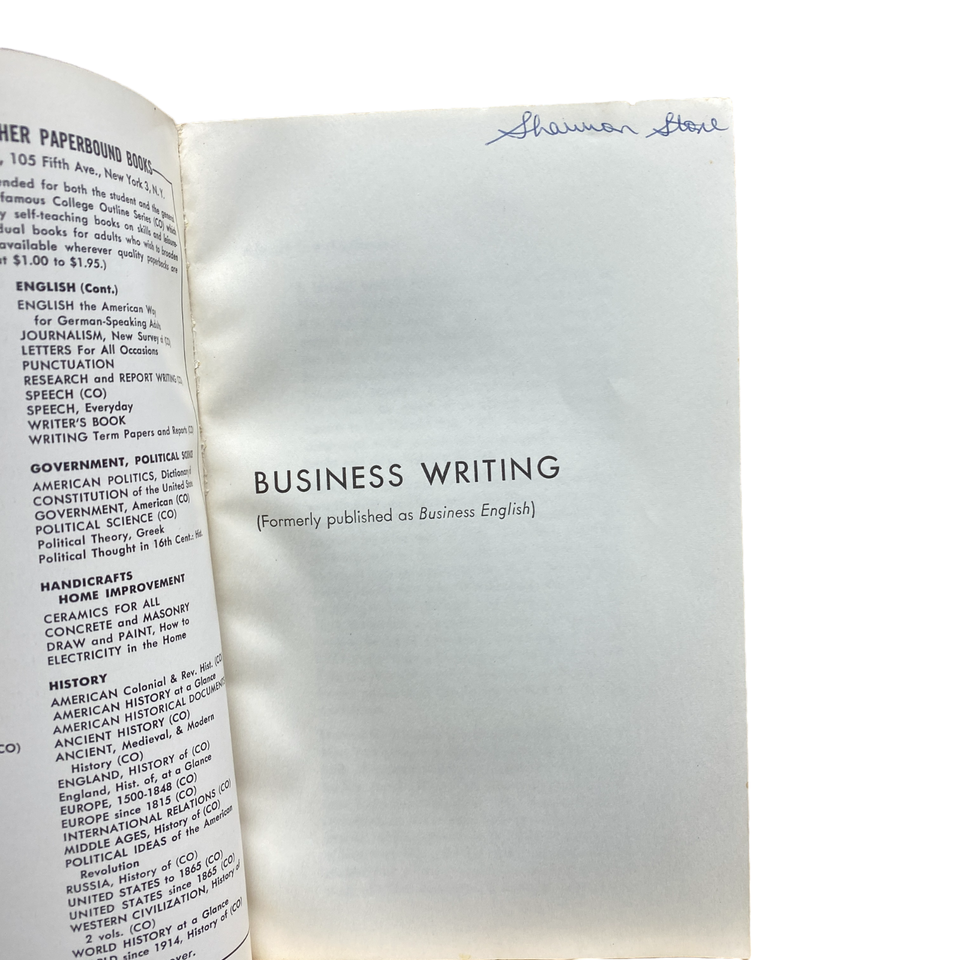 Business Writing by J. Harold Janis and Howard R. Dressner | eBay