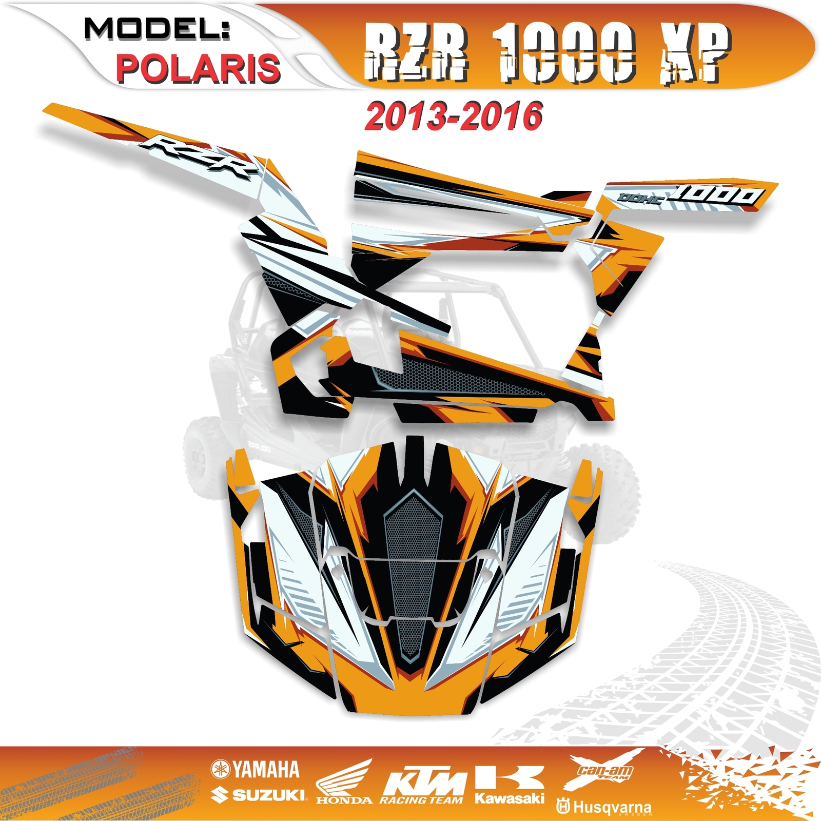 Graphics Kits Decal Decals Stickers For Polaris RZR 1000 XP 1000XP 13 ...