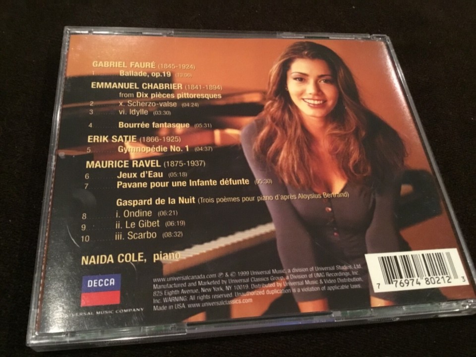 Naida Cole - Faure/Chabrier/Satie/Ravel - Naida Cole CD MINT ...