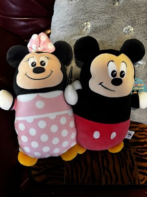 Set of 2 Squishmallow HugMees Disney 10" Mickey and Minnie Mouse Super ...
