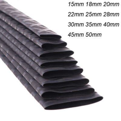Black Non Slip Textured Heat Shrink Wrap Tubing Handle Grip Wrap Sleeve ...