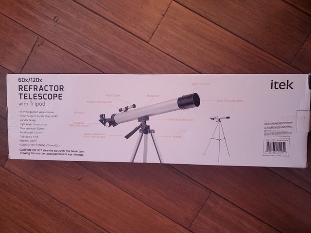 iTek Refractor Telescope With Tripod 60x/120x for sale online | eBay