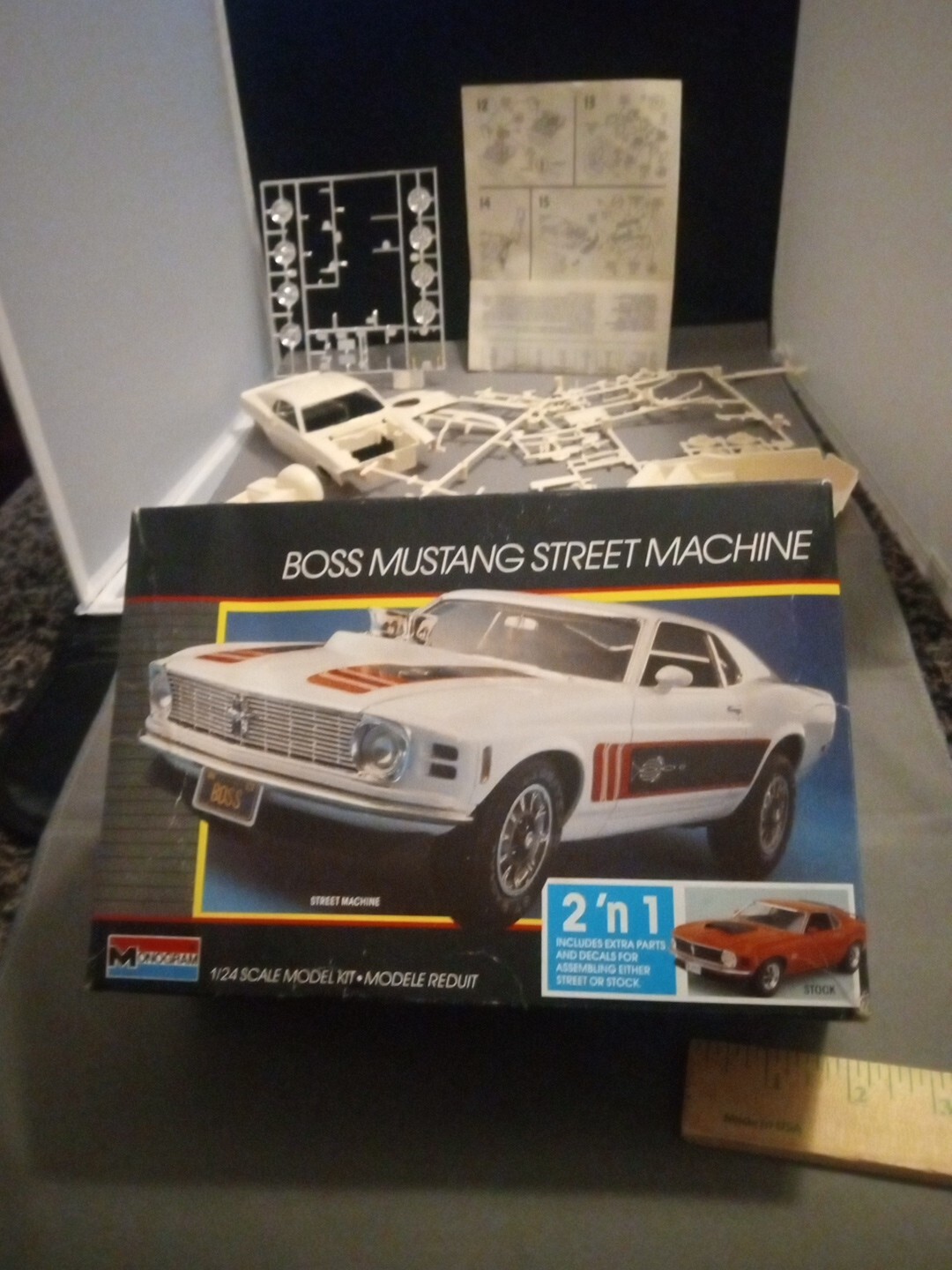 Vintage Monogram Boss Mustang Street Machine 1/24 Scale Model Kit #2728 ...