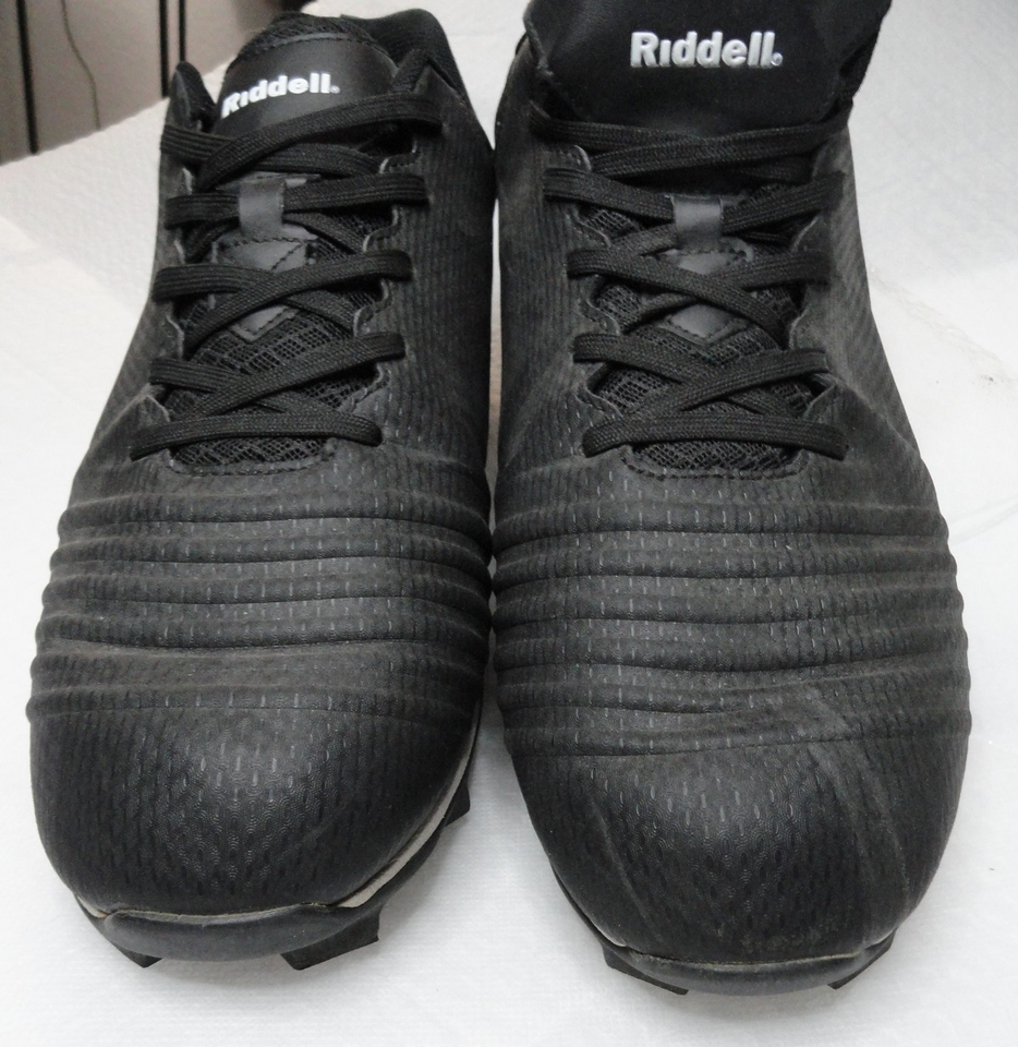 Riddell Edge Low Cut Lace Up Football Cleats Black White Men’s Size 13 ...