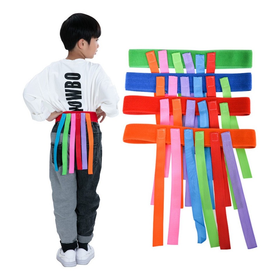 4pcs Tail Catch Toy Belts Kid Game Belts Training Game Props for Girl ...
