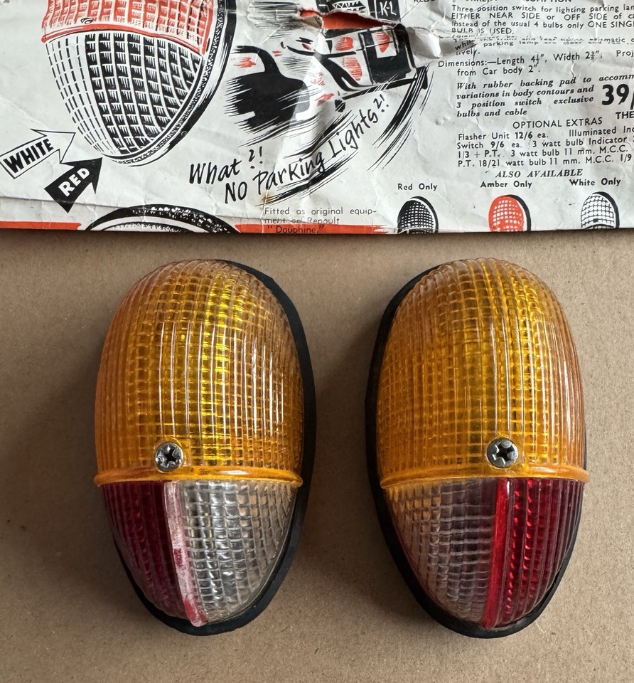 NOS Vintage KL Indicator / Parking lights. Austin Morris Ford Kit ...