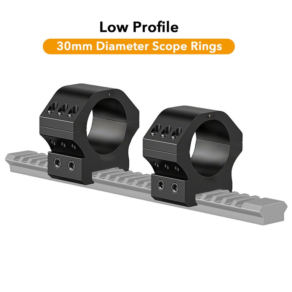 30mm Scope Rings Mount Low/Medium/High Profile Premium Precision ...