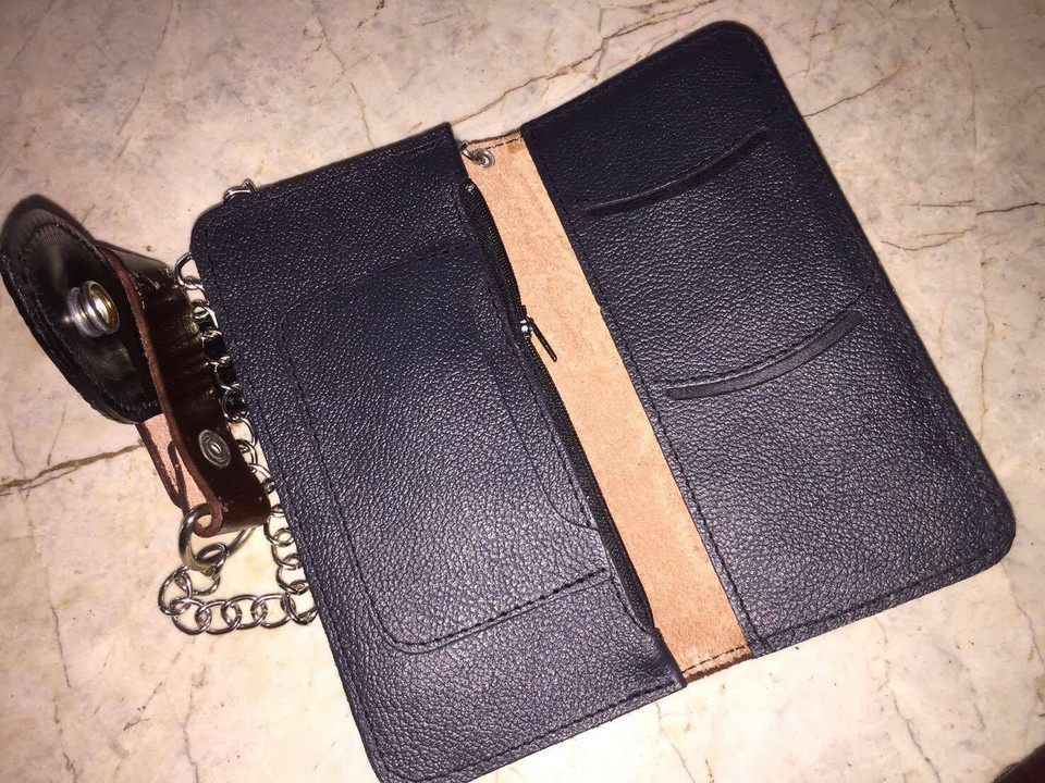 Carp Carved Wallet Handmade Cowboy Wallet Mens Bifold Wallet Chain Gift ...