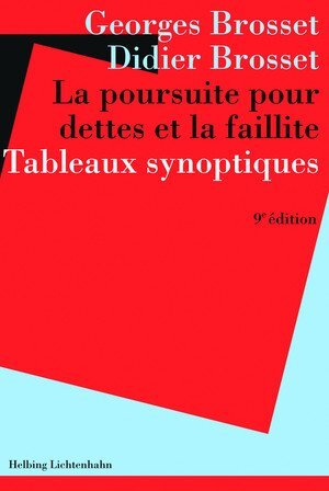 La poursuite pour dettes et la faillite: Tableaux synoptiques | eBay