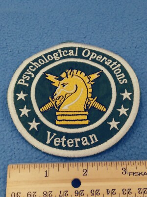 PSYCHOLOGICAL OPERATIONS VETERAN PATCH - MINT - 4 INCH | eBay