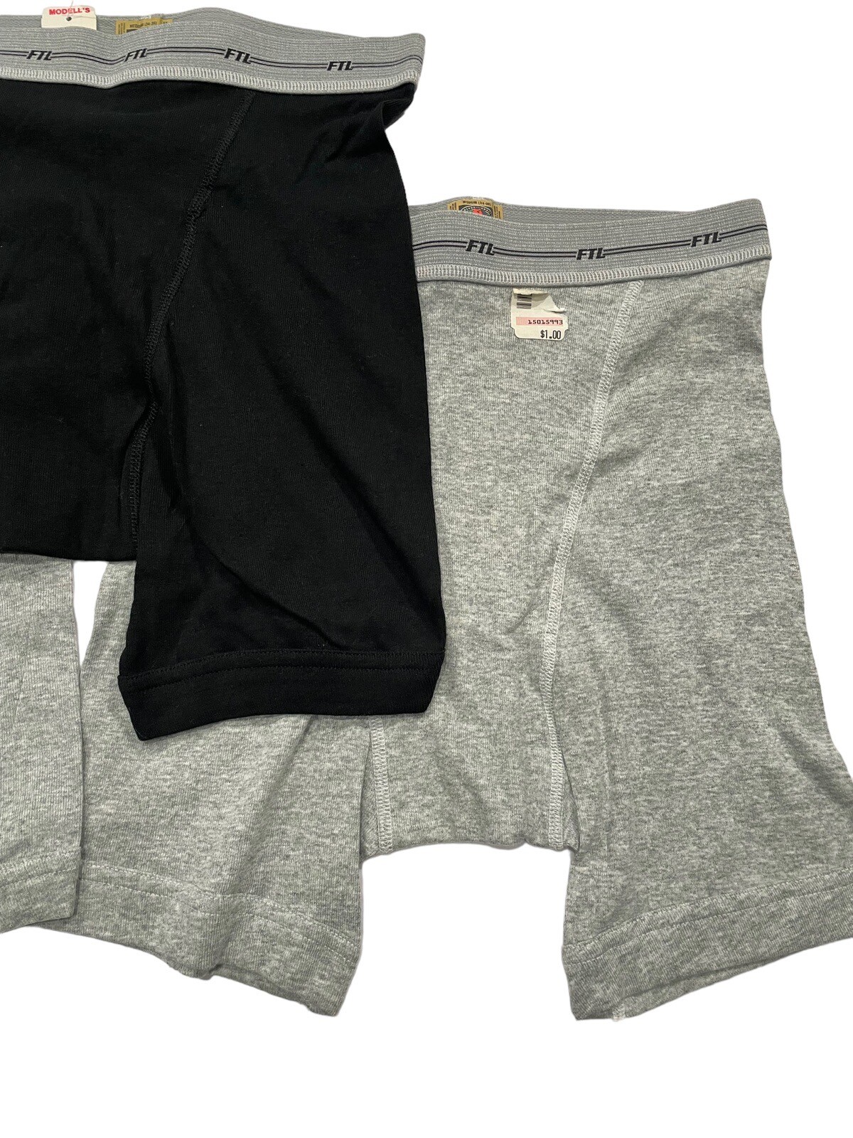 3 Pairs Vintage FOTL Men's Boxer Briefs Underwear Ribbed Knit Cotton ...