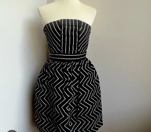 NADIA NOUR for Anthropologie Black and White Dress Women's Size 6 | eBay