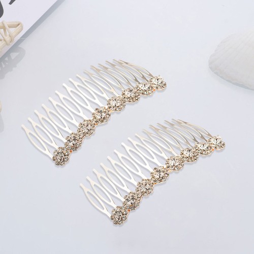 2 Pcs Wire Hair Comb Clip Veil Combs Brides Bridal Hair Accessories ...
