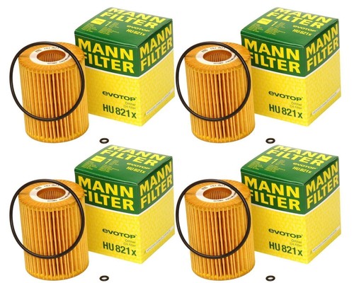 4 X Mercedes-Benz Dodge Oil Filter HU821x MANN-FILTER Sprinter 2500 ...