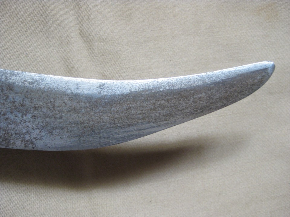 NEARLY 14" LONG IBARRA ANTIQUE 1800'S SPANISH / MEXICAN HORN HANDLE ...