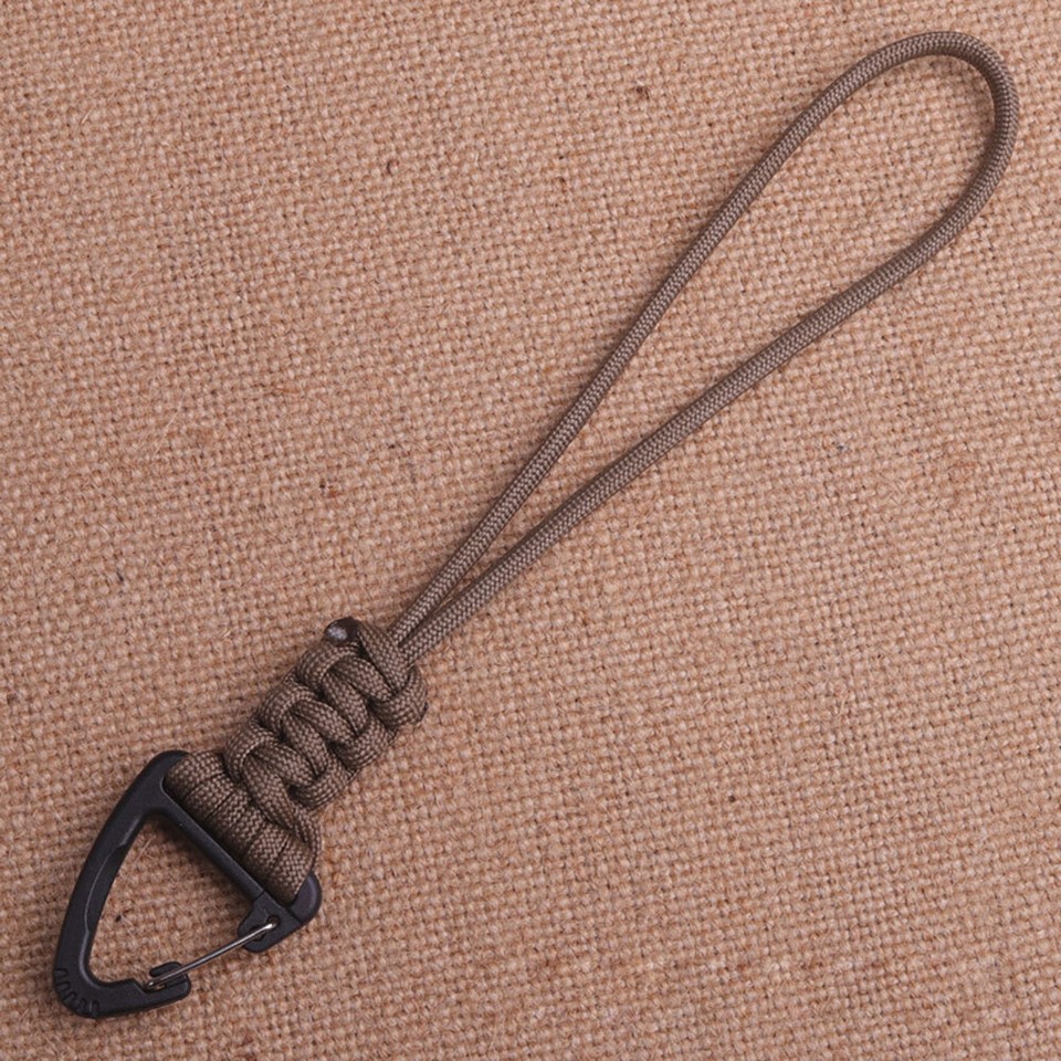 USA Paracord Survival Keychain Lanyard Key Ring Triangle Buckle ...