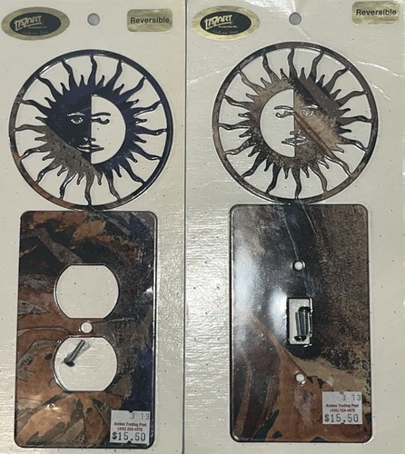 Lazart Light Switch Plate Cover And Outlet Cover Metal Sun Moon Art ...