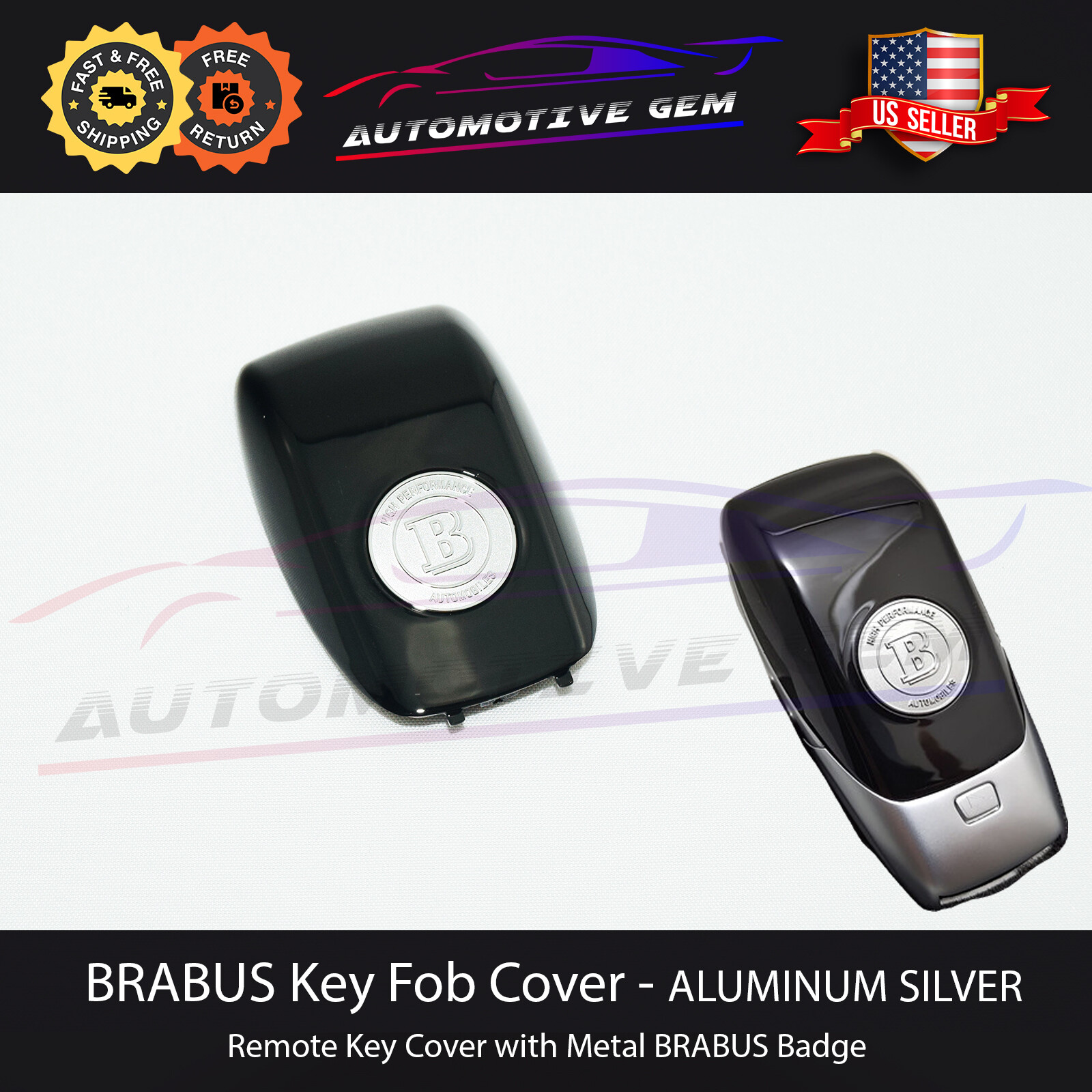 2020 AMG Emblem Key Fob Cover Remote Affalterbach Aluminum Silver for ...