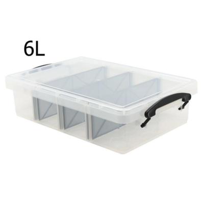 2x 4 Compartment Box Multi-Purpose Storage Container 6L Craft Storage ...