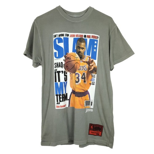 SLAM Shaquille O'Neal LA Lakers Mitchell & Ness NBA S Small Shirt Gray ...