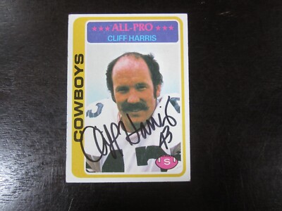 1978 Topps # 160 Cliff Harris Autograph Signed Auto Card (M2) Dallas ...