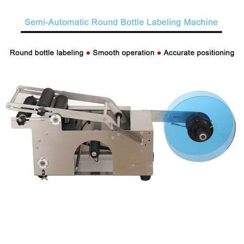 MT-50 Semi-Automatic Labeling Machine Round Bottle Jar Label Marking ...