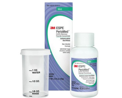 PerioMed Fluoride Rinse - Mint 2.75oz Bottle. 0.63% Stannous Fluoride ...