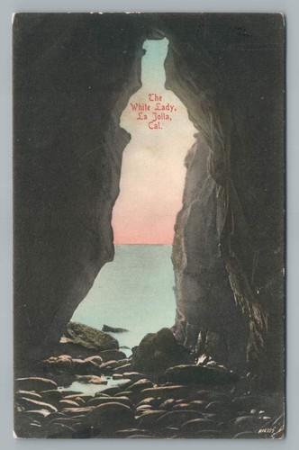 "White Lady" Cave LA JOLLA California Hand Colored Antique San Diego ...