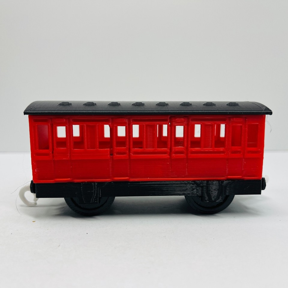 Thomas & Friends Trackmaster CUSTOM MADE RED PASSENGER COACH Trains 3D ...