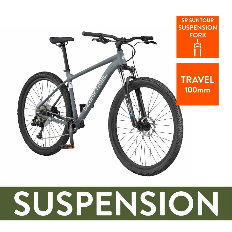 Adult's 29" Ozark Trail Mountain Bike, 9-Speed Bicycle, Medium Frame ...