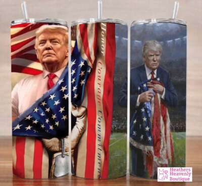 Handmade American Flag Trump Tumbler 20oz. | eBay