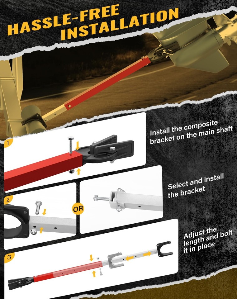 Transom Saver Outboard Motor Support One Piece Casting Adjustable Boat ...