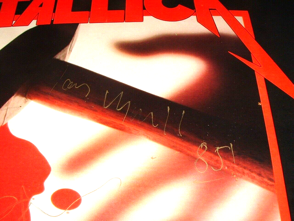 METALLICA 1983 MEGAFORCE RECORDS "KILL EM ALL" /500 LP 4X SIGNED BAS ...