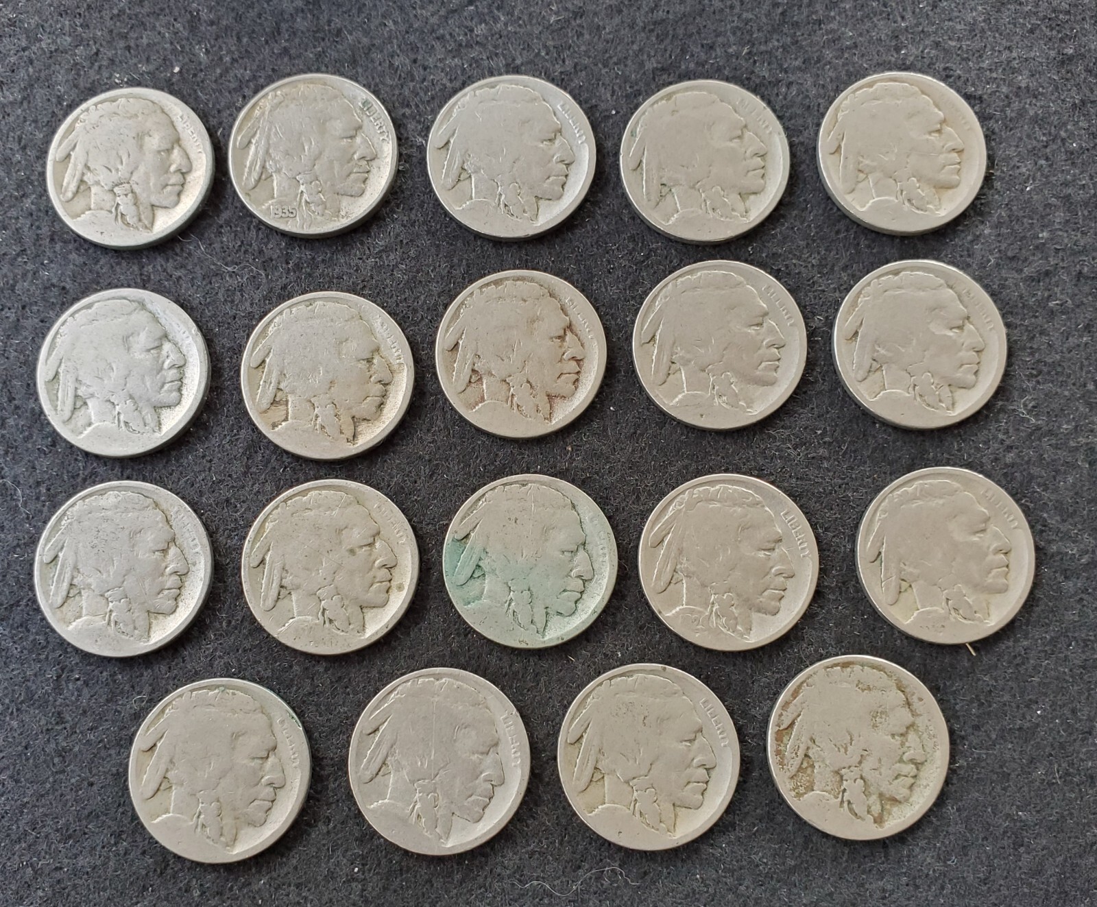 Buffalo / Indian Head Nickels - Circulated - Lot Of 19 Coins | eBay