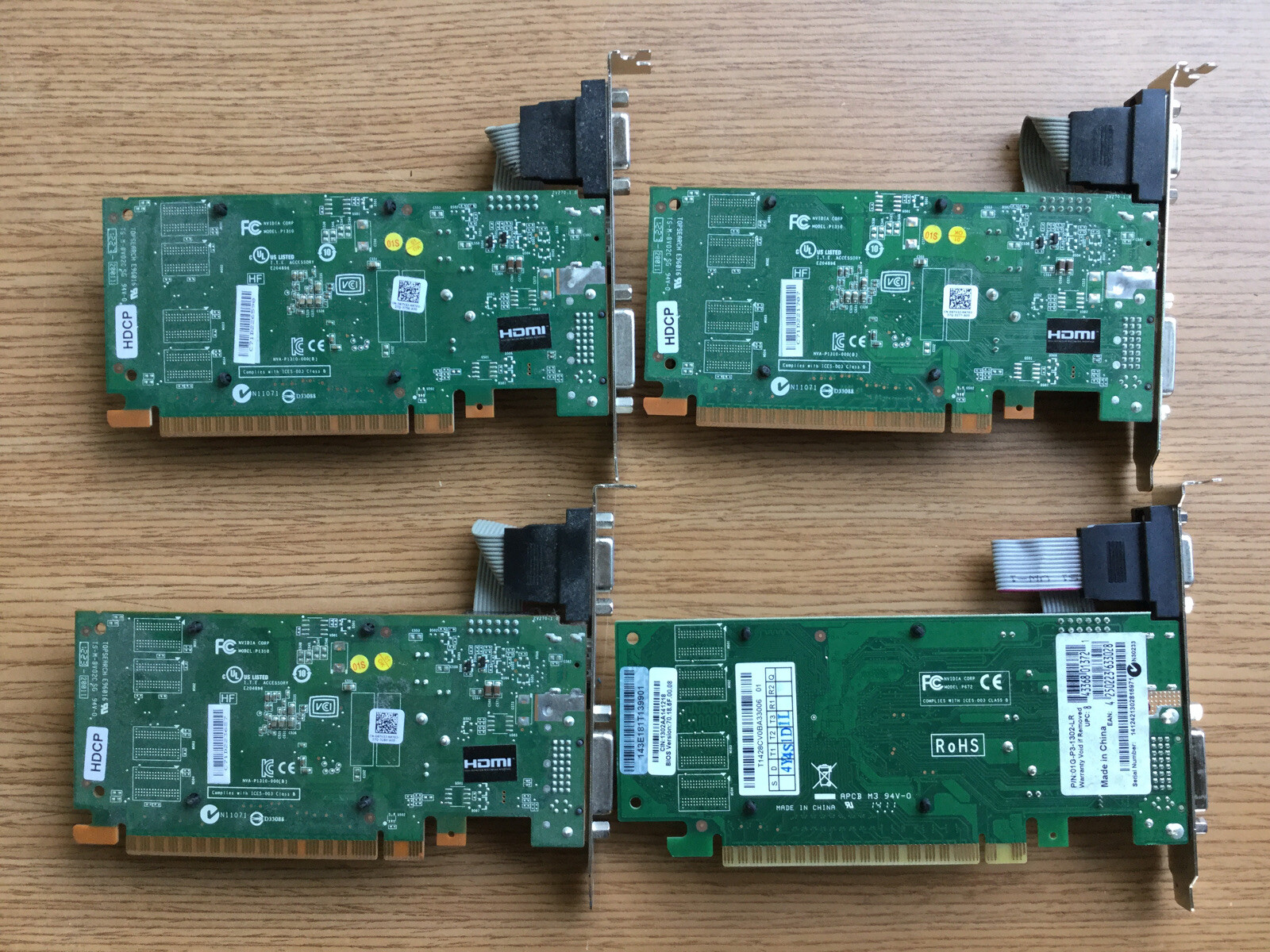 Nvidia V270 Ver 1.0 512MB VGA HDMI DVI Graphics Card LOT OF 4 VERY ...