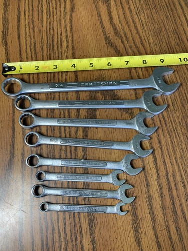 8 Vintage Craftsman Combination Wrenches 1/4”to 3/4” =V= Series ...