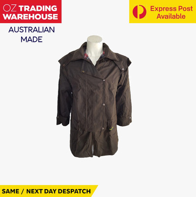 XS S 4XL Australian Made Oilskin 3/4 Stockman Winter Outdoor Jacket ...