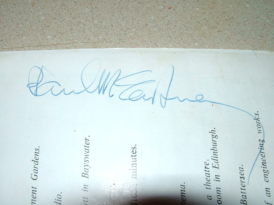 PAUL McCARTNEY, JANE ASHER DUAL SIGNED 1965 CLEO PLAYBILL W/LETTER OF ...