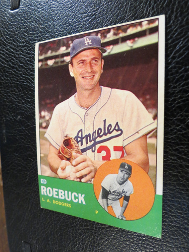 1963 TOPPS BASEBALL SET, #295 Ed Roebuck, Los Angeles Dodgers, VGEX | eBay