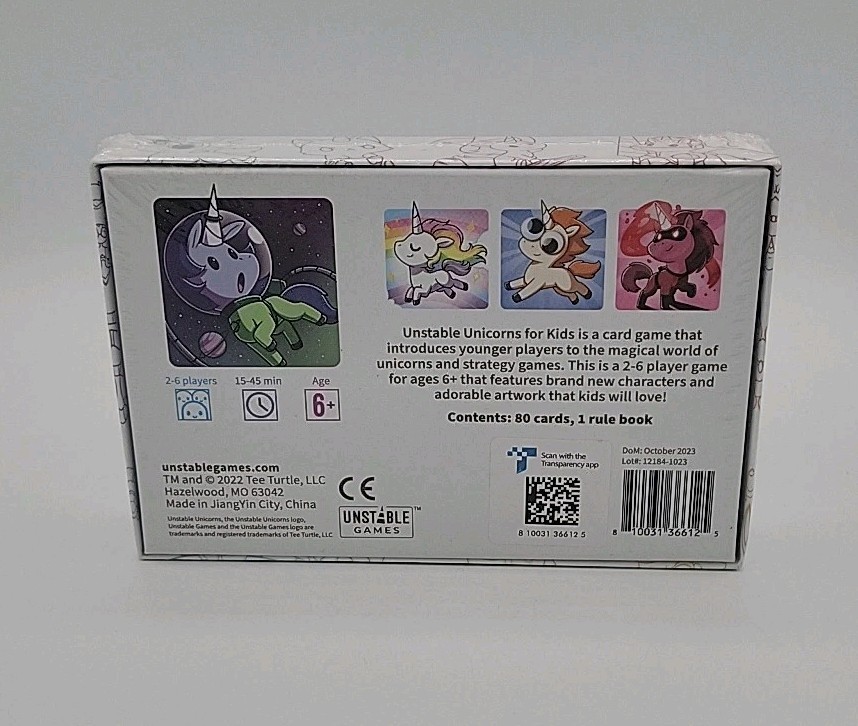 Unstable Unicorns for Kids Edition Base Game - A Strategic Card Game ...
