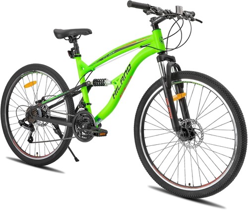 HH Hiland Full Suspension Mens Mountain Bike, 21 Speed, 26 Inch Wheels ...